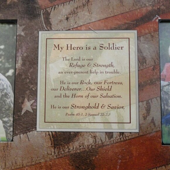 Art | 16x8 American Flag My Hero Is Soldier Diy 2 Picture Military ...